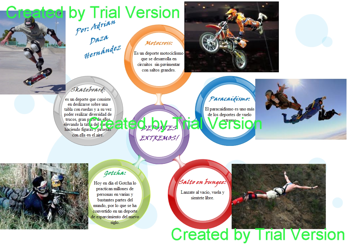 Indice de mi Portafolio: Mapa mental de los Deportes Extremos!